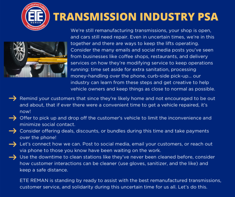 ETE REMAN | The world’s best remanufactured transmissions.